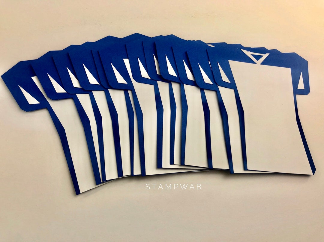 Football Jersey Cut-outs (set of 12) - Football - Favor Tag - Football ...
