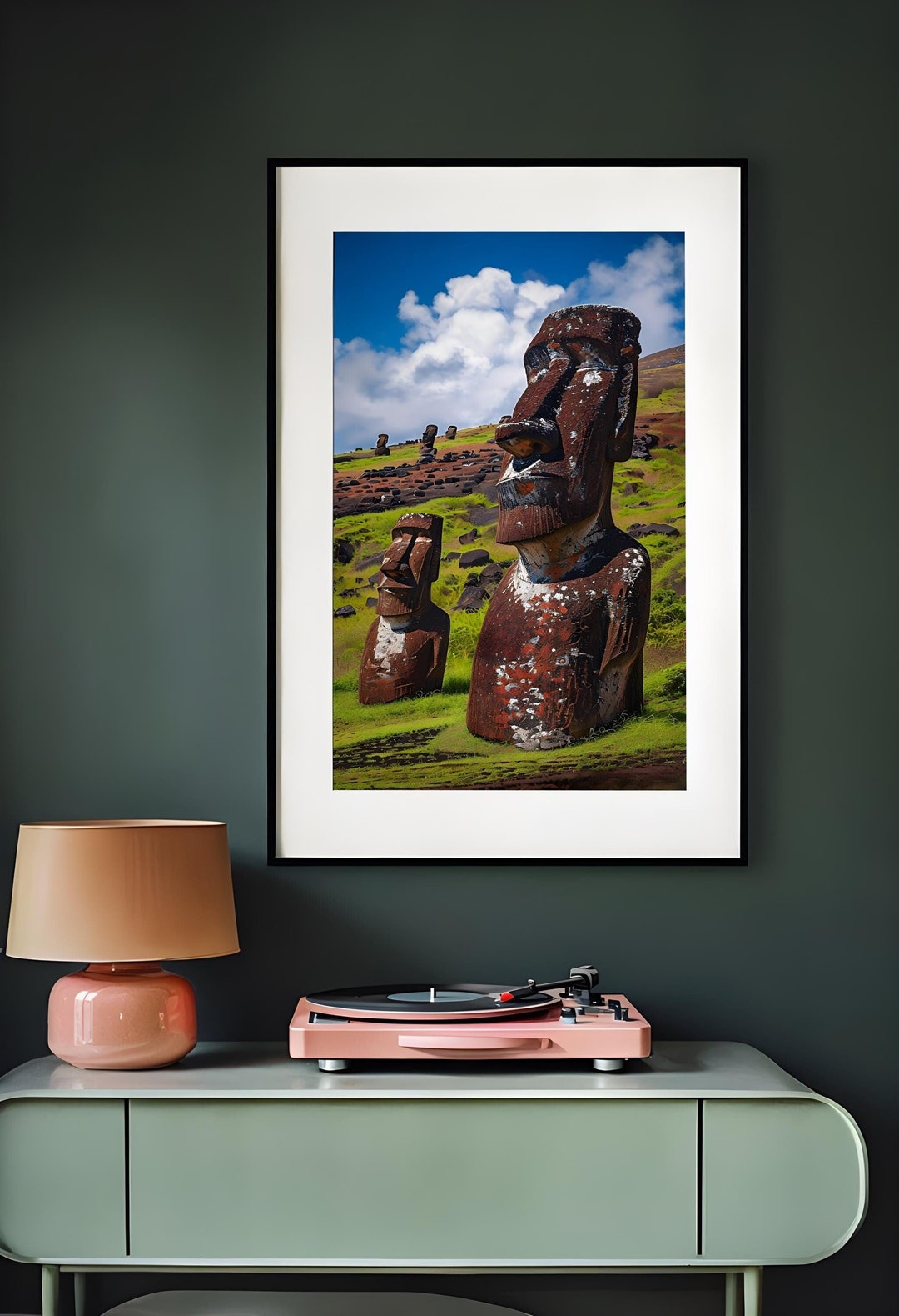 Moai Statues - Easter Island, Travel Poster, Chile Wall Art , New House ...