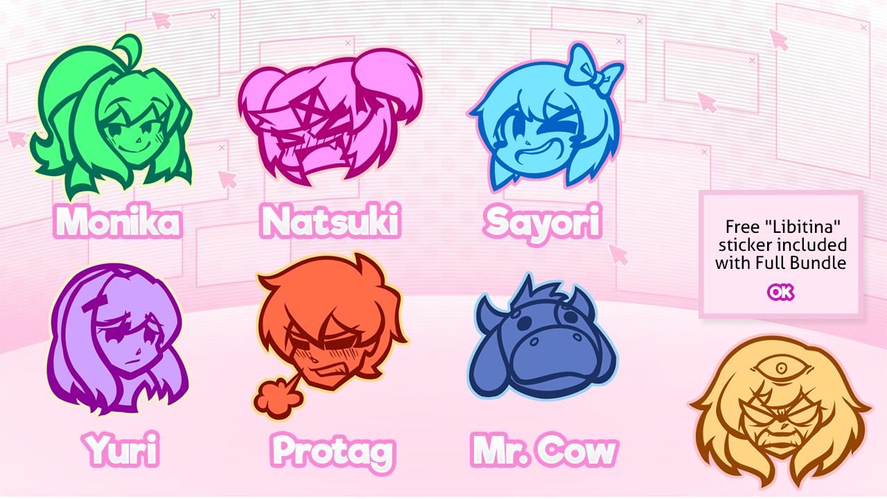 Doki Doki Takeover / DDTO+ "funky" Stickers - Team TBD - FNF - Etsy