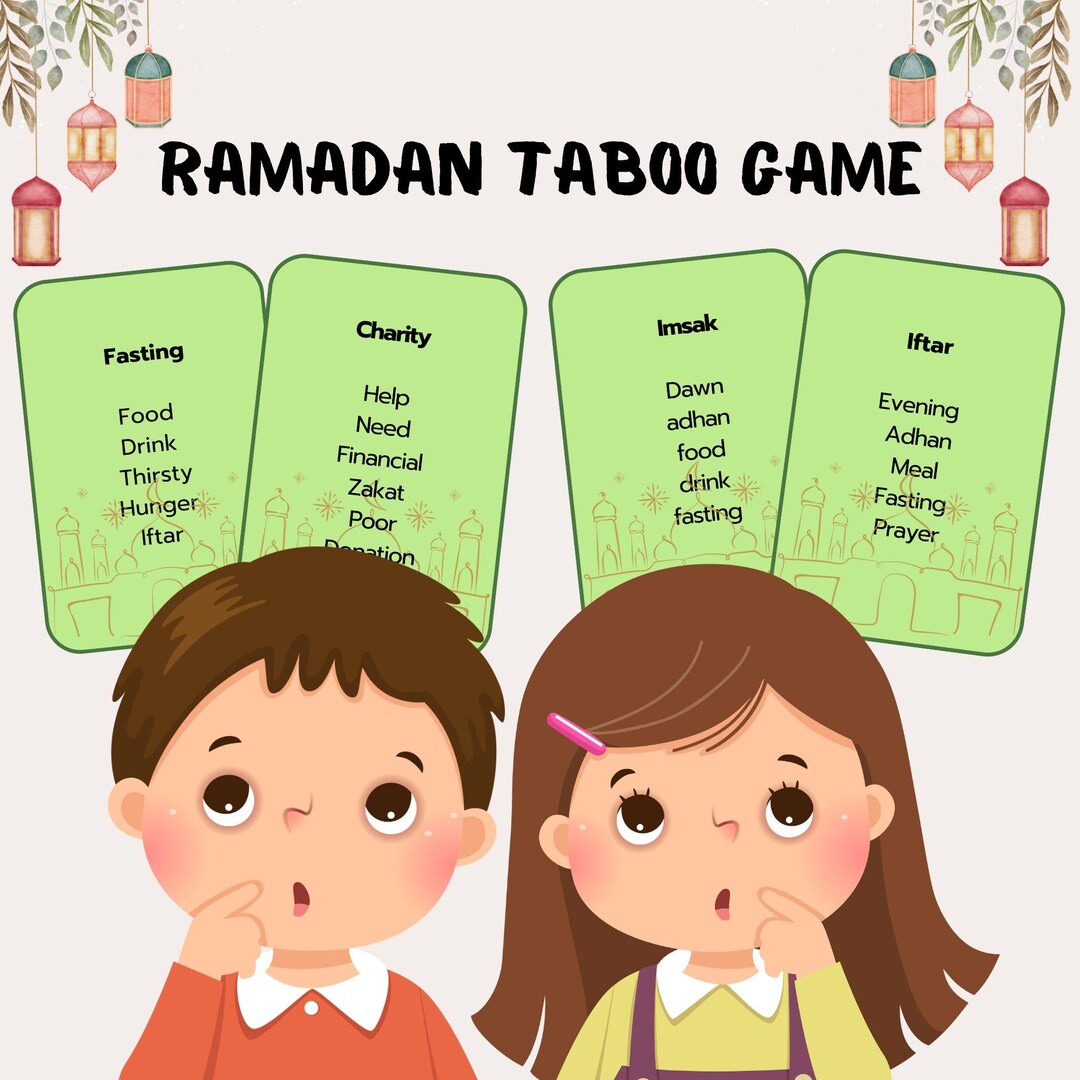 Ramadan Game, Printable Ramadan Activity for Kids, İslamic Toys ...