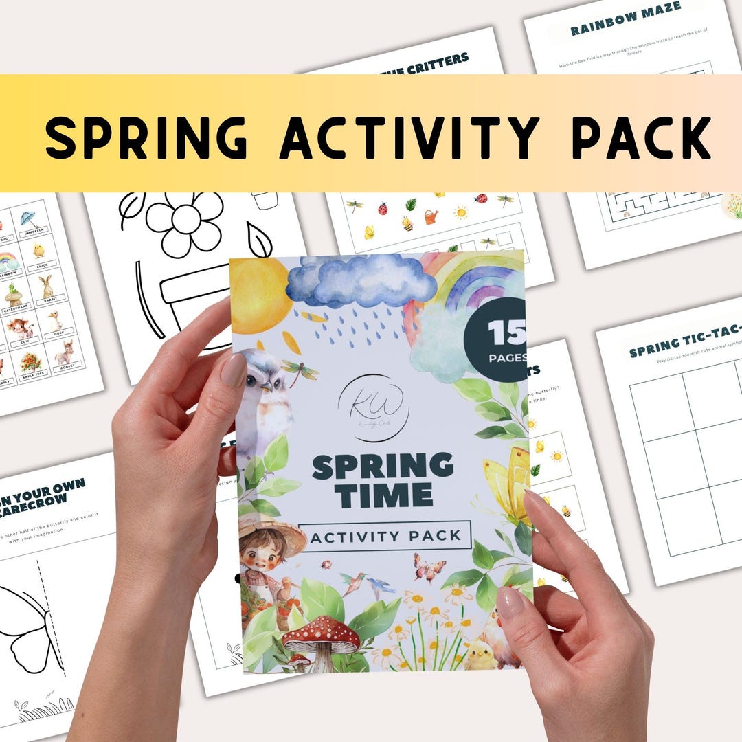 Printable Spring Activity Pack, Homeschooling Aktivity Sheets, Spring ...