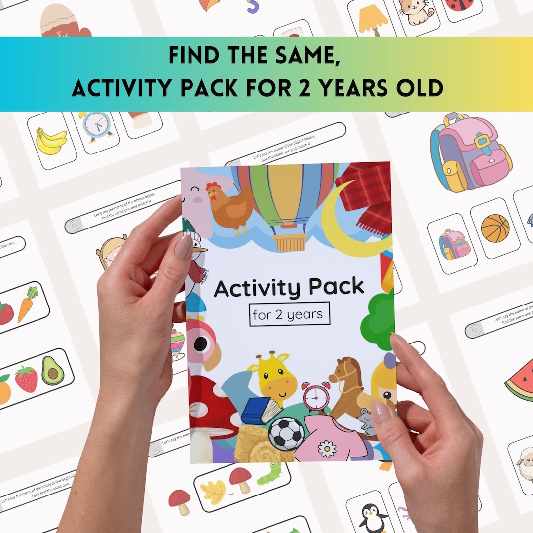 Printable Activity Page for Two Years, Find and Match Activity Game ...