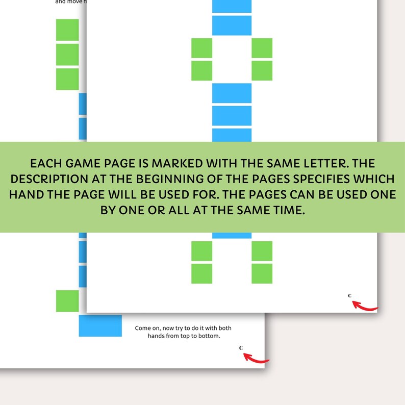 Left Right Brain Game Activity Sheets for Kids, Alzheimers Activity ...