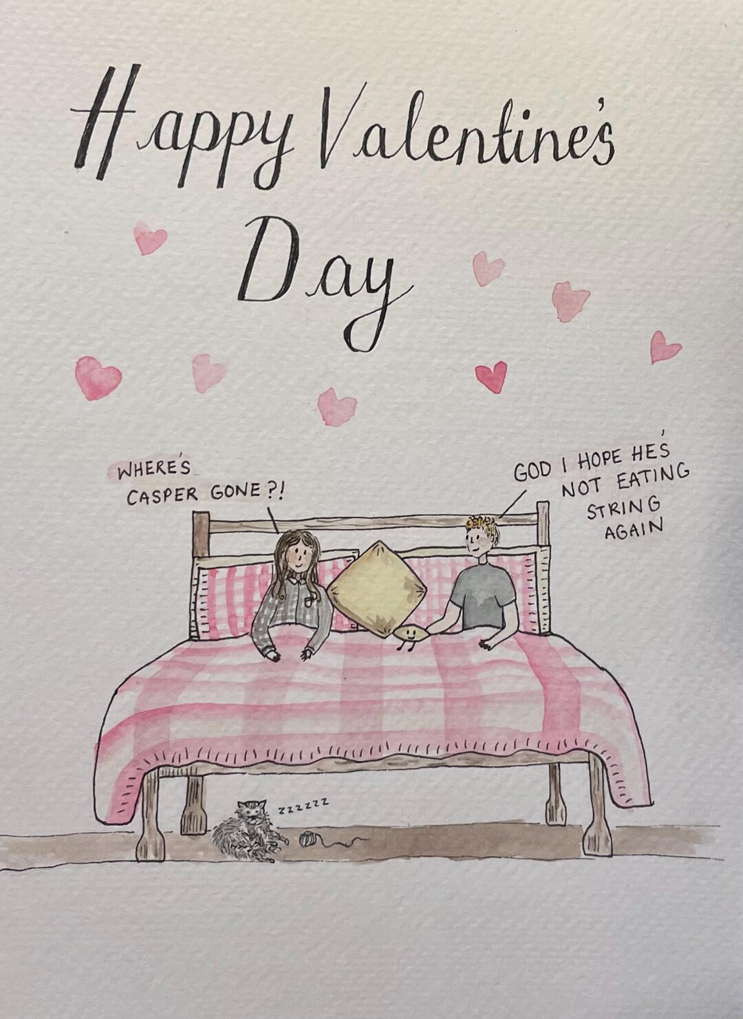 Homemade Personalised Cartoon Style Cards and Paintings - Etsy