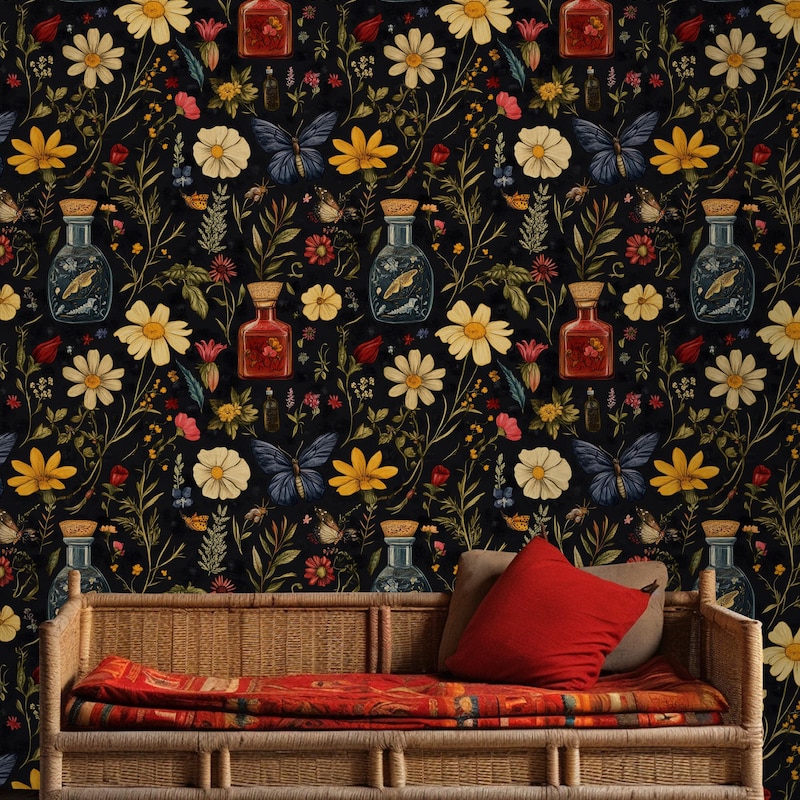 Apothecary Wallpaper - Etsy