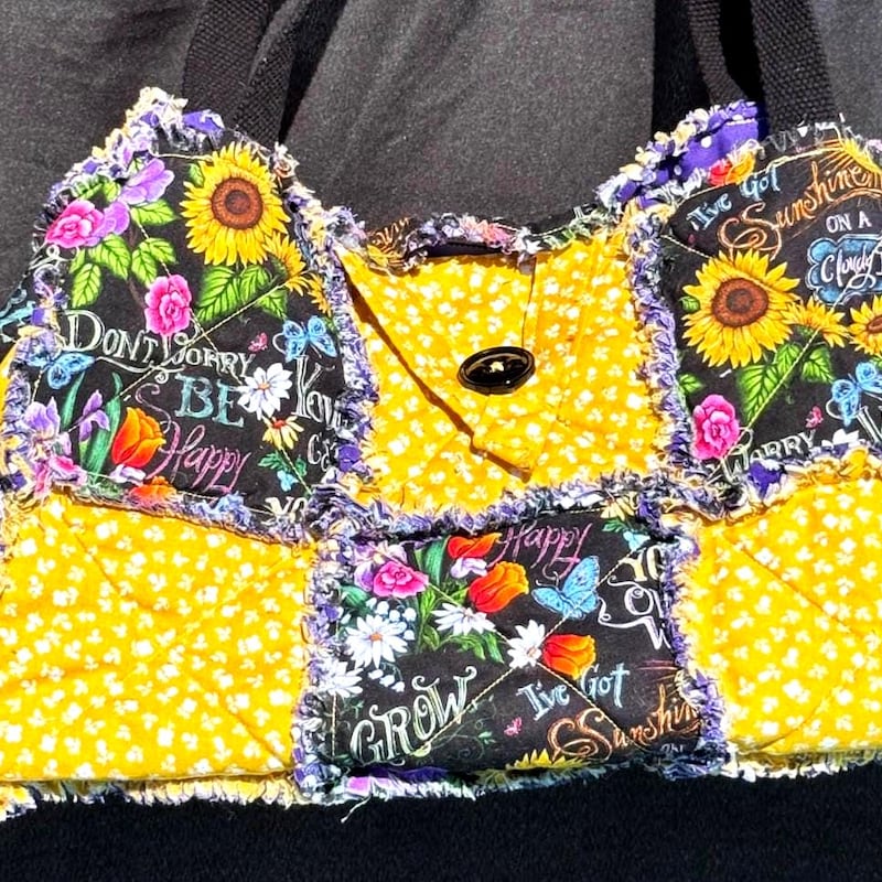 Rag Quilt Tote Bags - Etsy