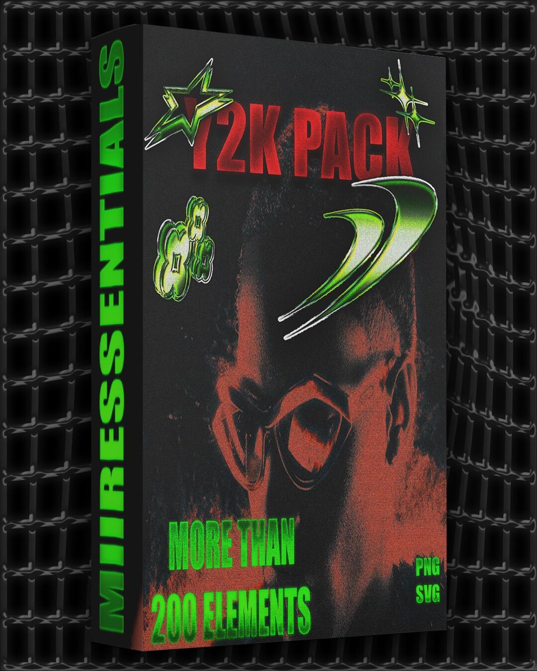 Y2k Graphic Assets 200+ Y2K Shapes Bundle, Streetwear Aesthetic Icons ...