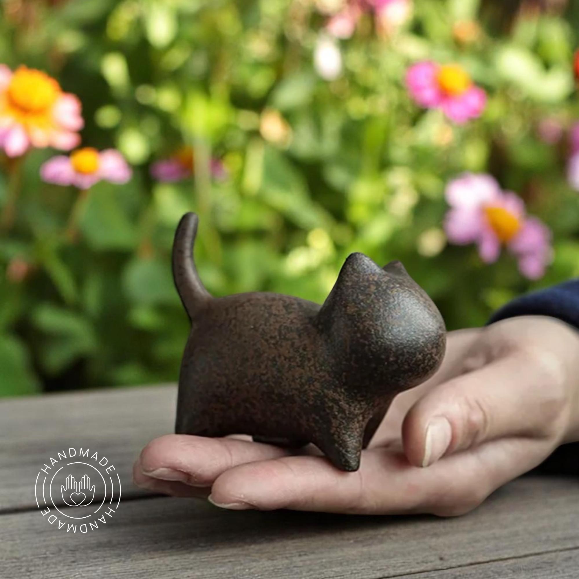 Handmade Brass Cat Tea Pet Figurine: Chinese Tea Ceremony Decor - Etsy