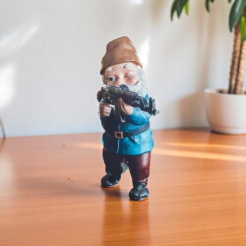 Funny Army Garden Gnome: Military Soldier Decor, Gnome Lover Gift ...