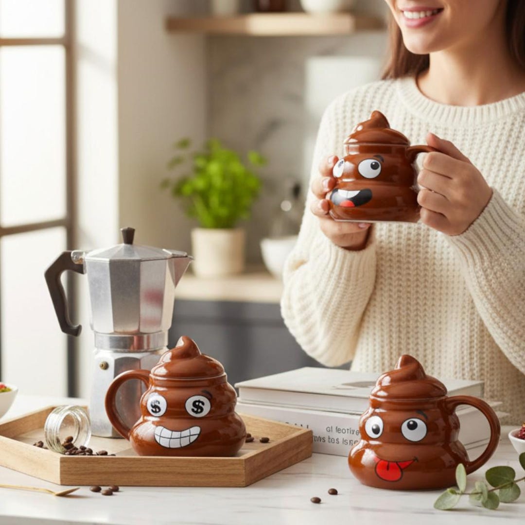 Funny Poop Mug With Lid: Hilarious Coffee Cup Gift for Friends - Etsy