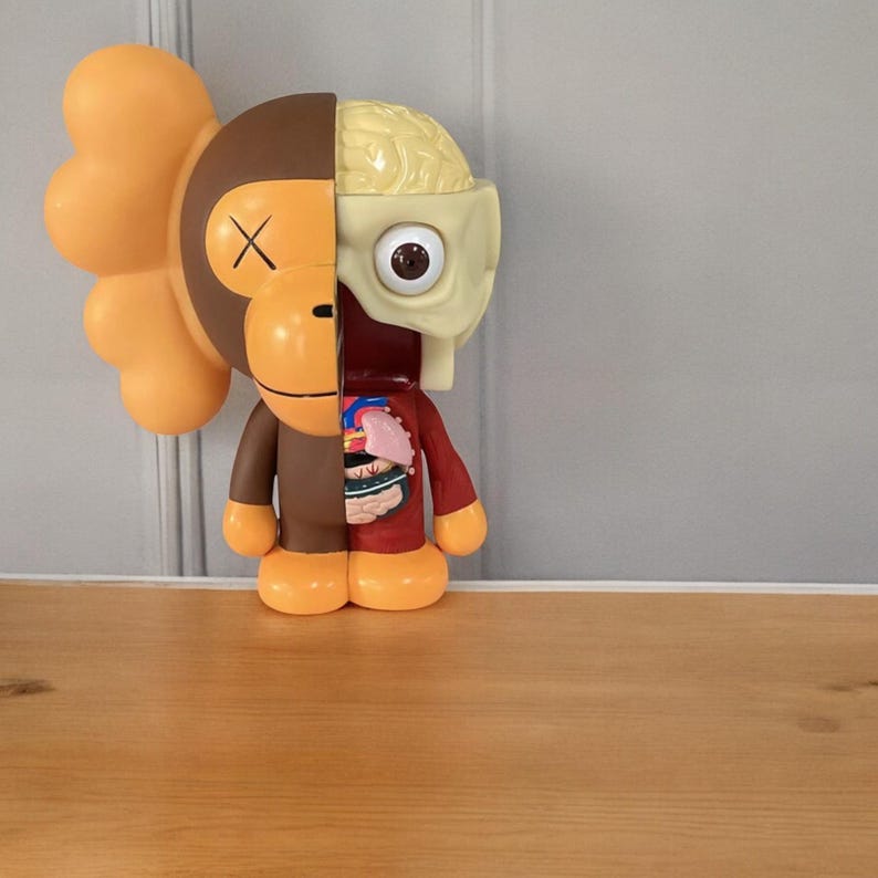 Collectible Monkey Anatomy Figurine: Modern Desk Decor, Unique Artistic ...