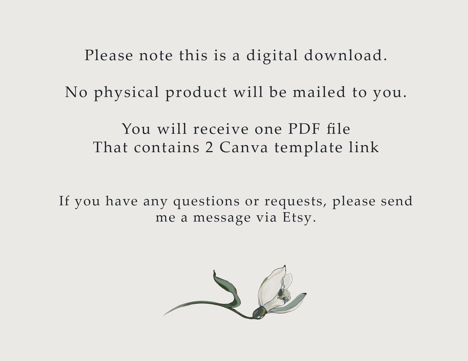 Snowdrop Editable Wedding Invitation Suite, Early Spring Wedding ...