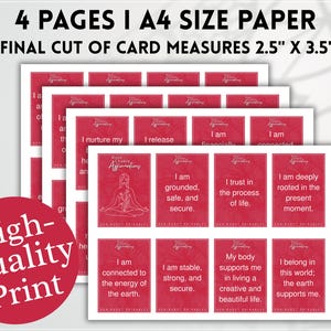 Root Chakra Affirmation Cards: 31 Daily Mindfulness Cards (digital ...