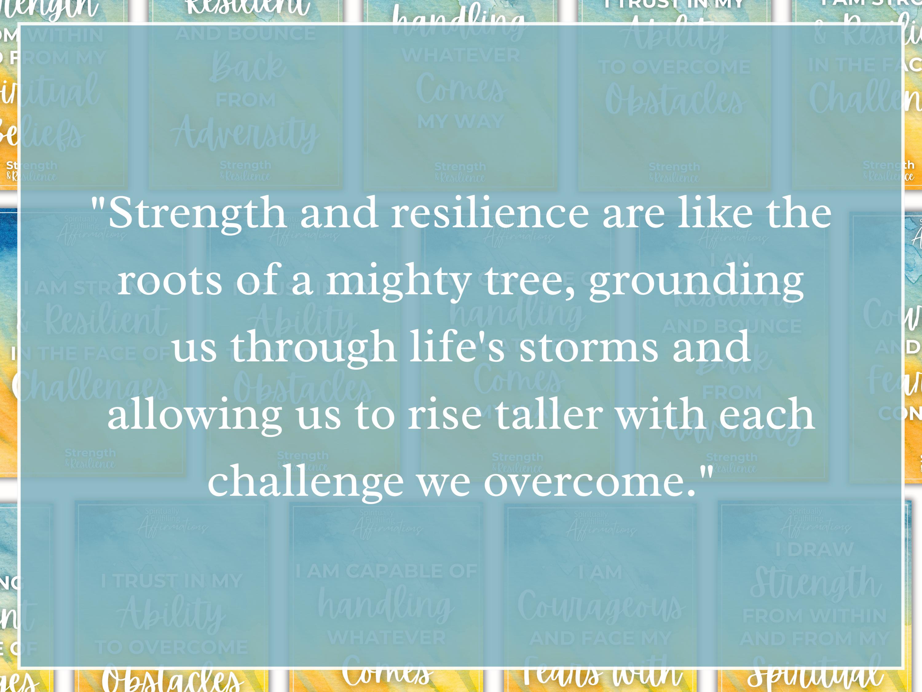 Strength & Resilience Affirmation Cards: Printable Manifestation Board ...