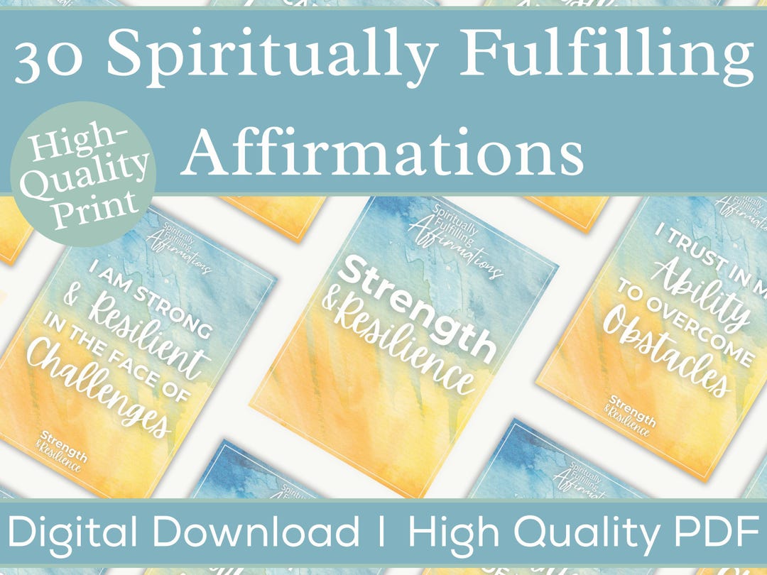 31 Strength & Resilience Printable Affirmation Cards I Manifestation ...