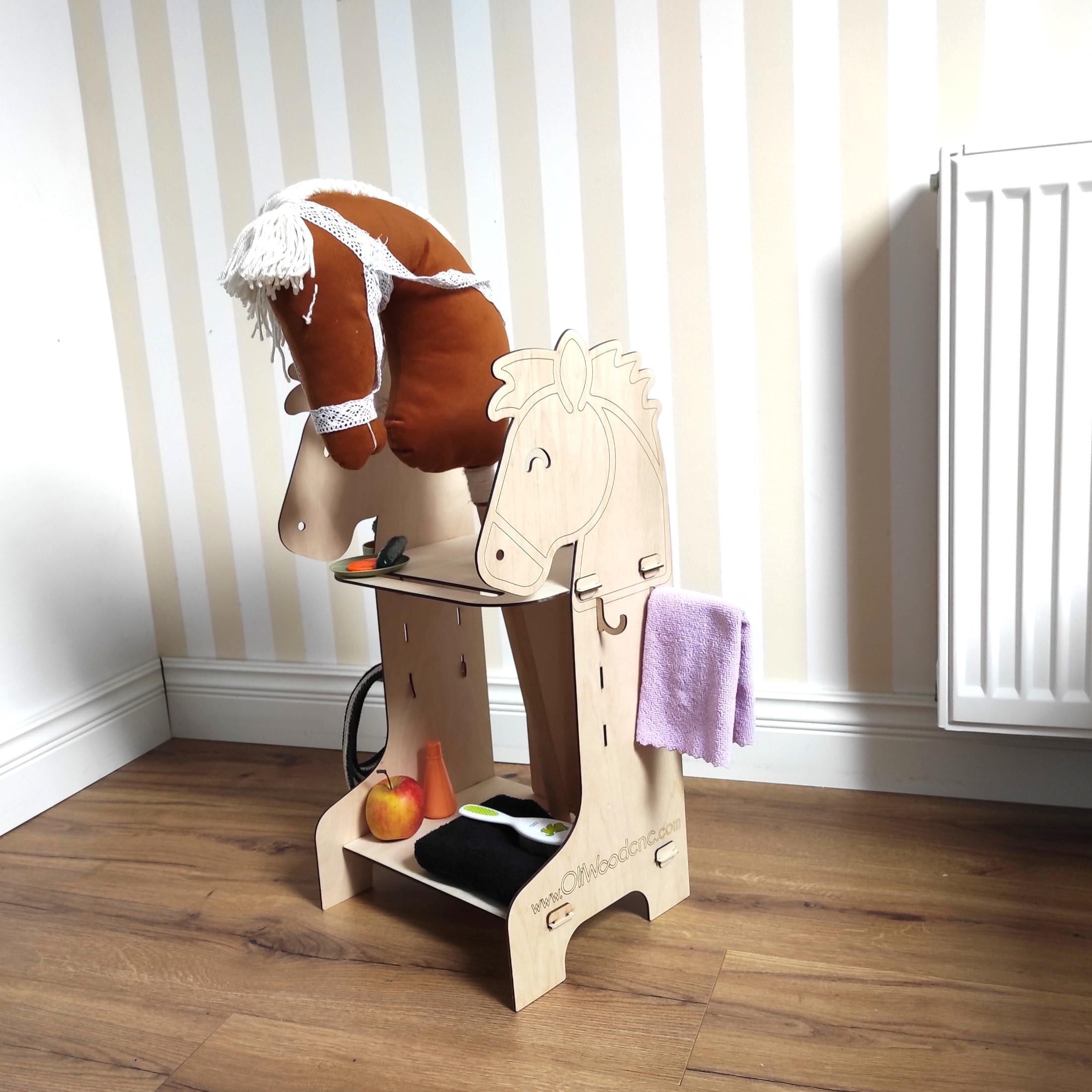 Hobby Horse Stall Stable, Wooden Stable Barn With Hangers, Stable for 1 ...