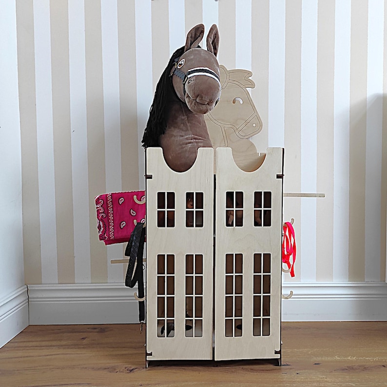 Hobby Horse Stall Stable With Door, Stable Barn With Hangers, Hobby ...