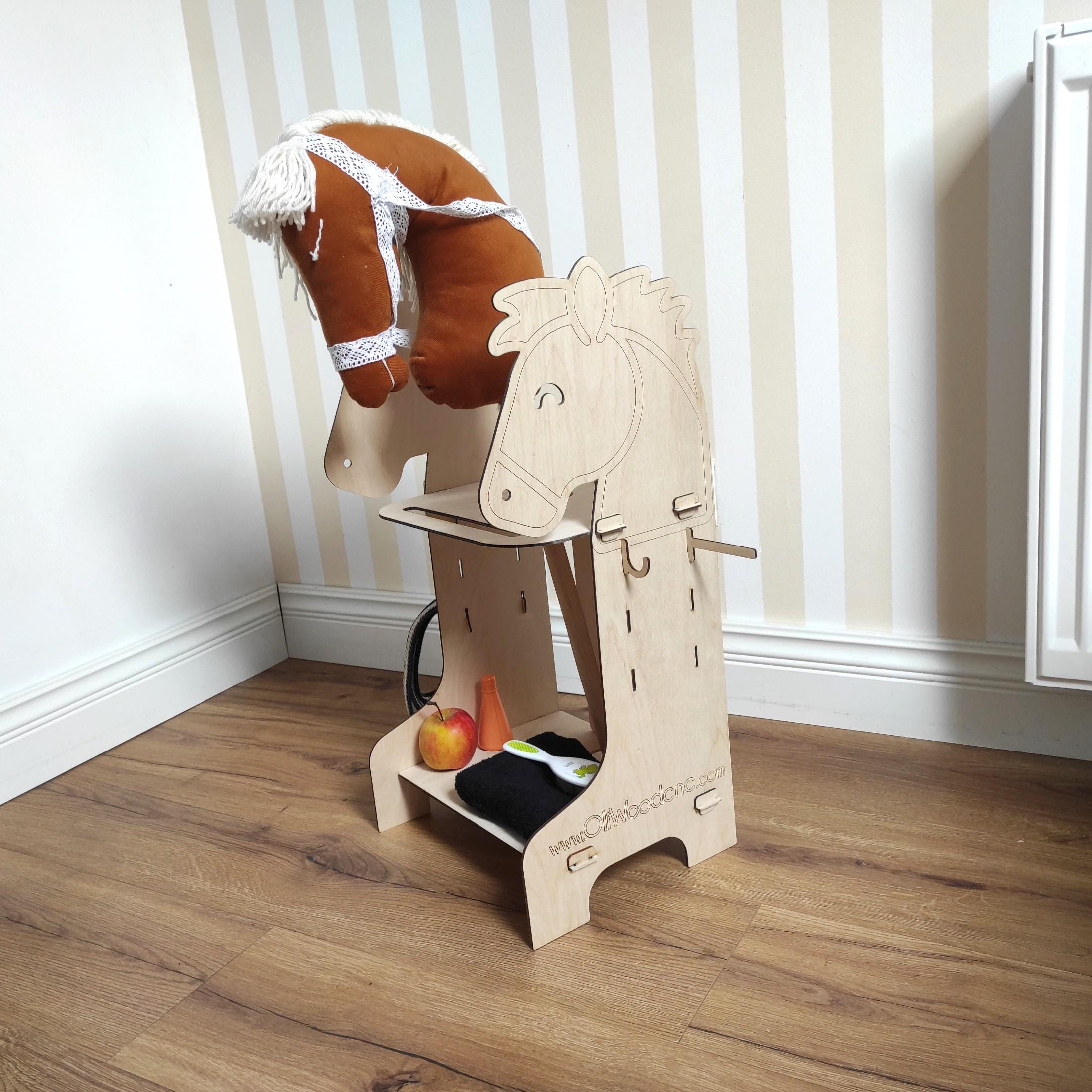Hobby Horse Stall Stable, Wooden Stable Barn With Hangers, Stable for 1 ...
