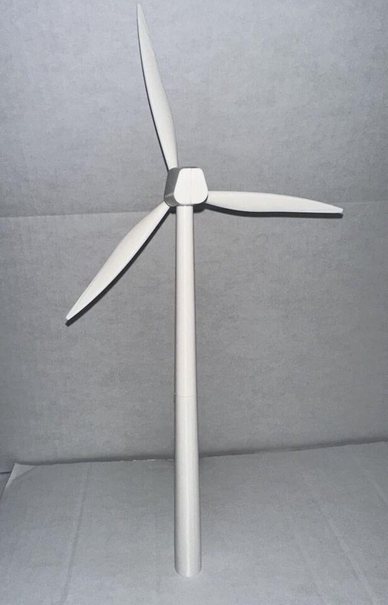 HO Scale Wind Turbine / Modern Windmill Generator White Detailed Model ...