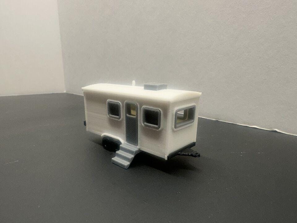 HO - Scale Camper / Camping Trailer Modern RV Winnebago 1:87 Detailed ...