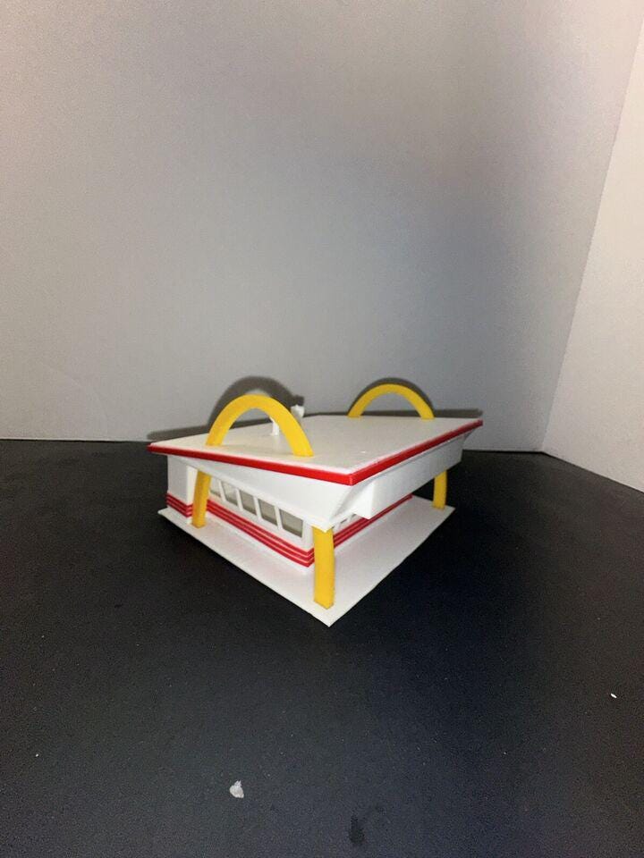 HO Scale Fast Food Chain Restaurant Drive Thru 1:87 Building Mcdonald's ...