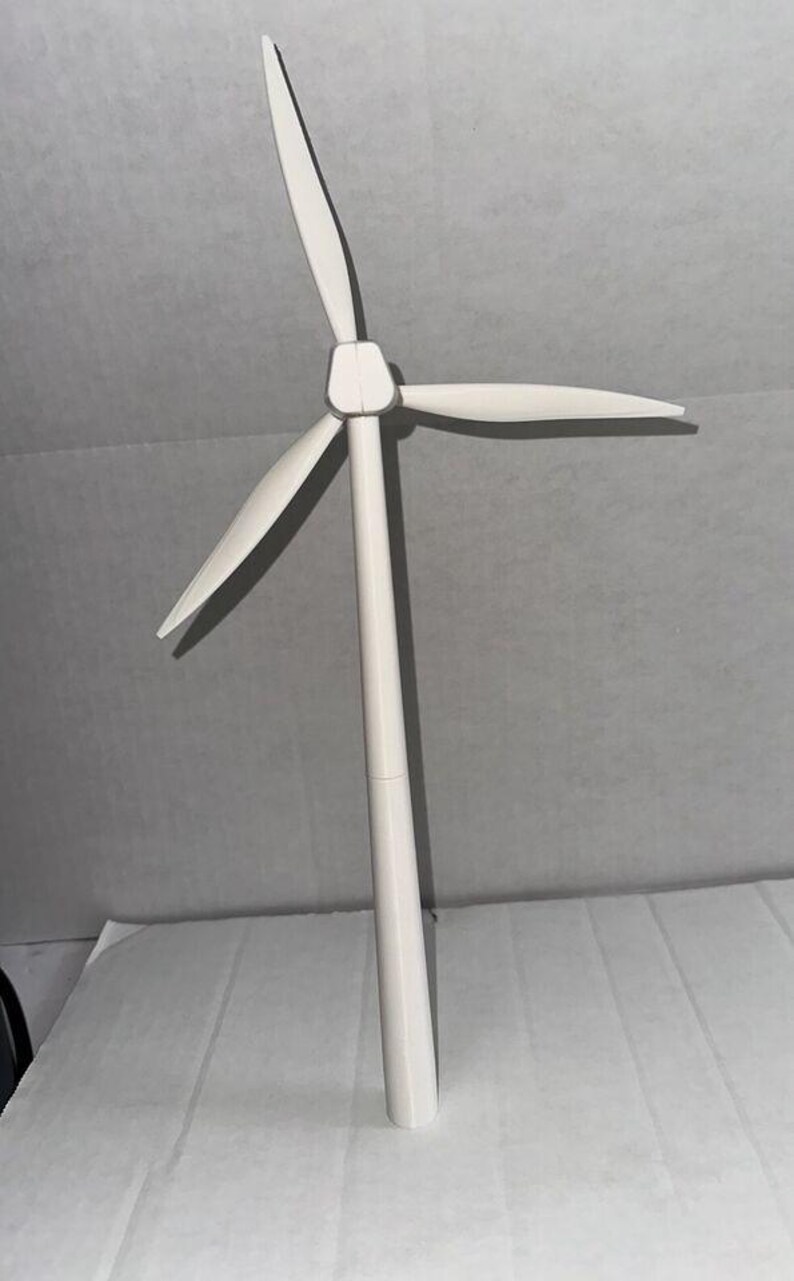 HO Scale Wind Turbine / Modern Windmill Generator White Detailed Model ...
