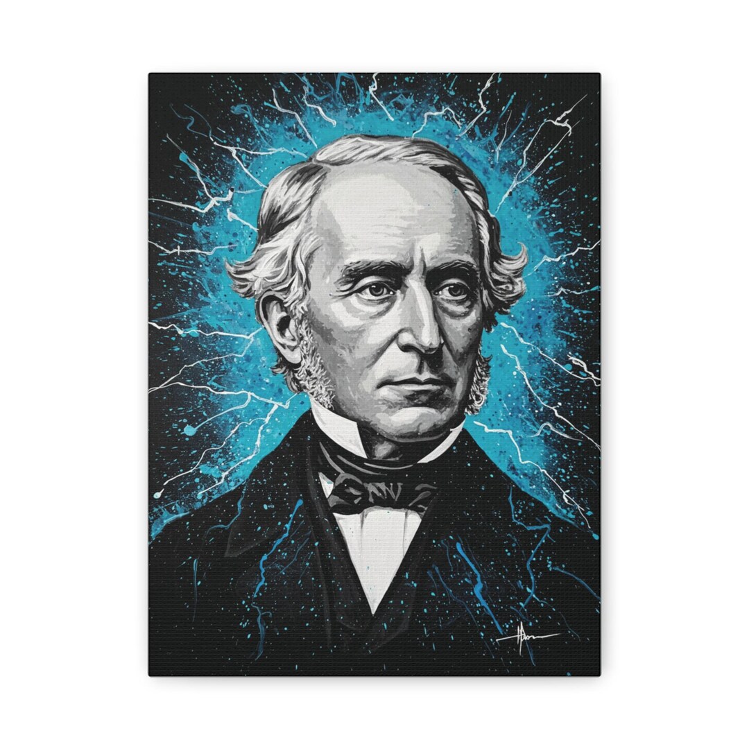 Canvas Wall Art, Michael Faraday Science Poster, Matte Stretched Print ...