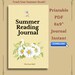 Printable Summer Reading Journal PDF | Book Log, Tracker & Review Pages ...