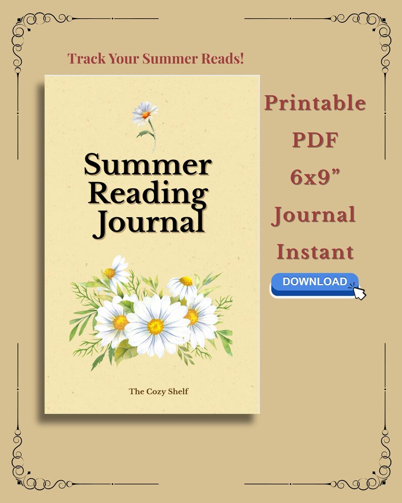 Printable Summer Reading Journal PDF | Book Log, Tracker & Review Pages ...