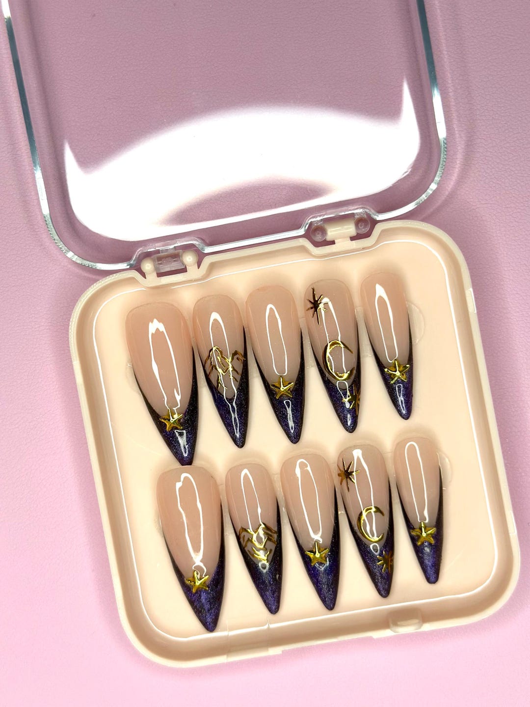 Acotar Nails/ Press on Nails/ Handmade Press Ons/ Star Press on Nails ...