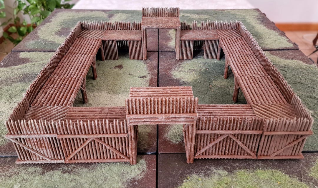 Epic Wooden Fort/palisade Terrain for MESBG, Warhammer, D&D and More ...