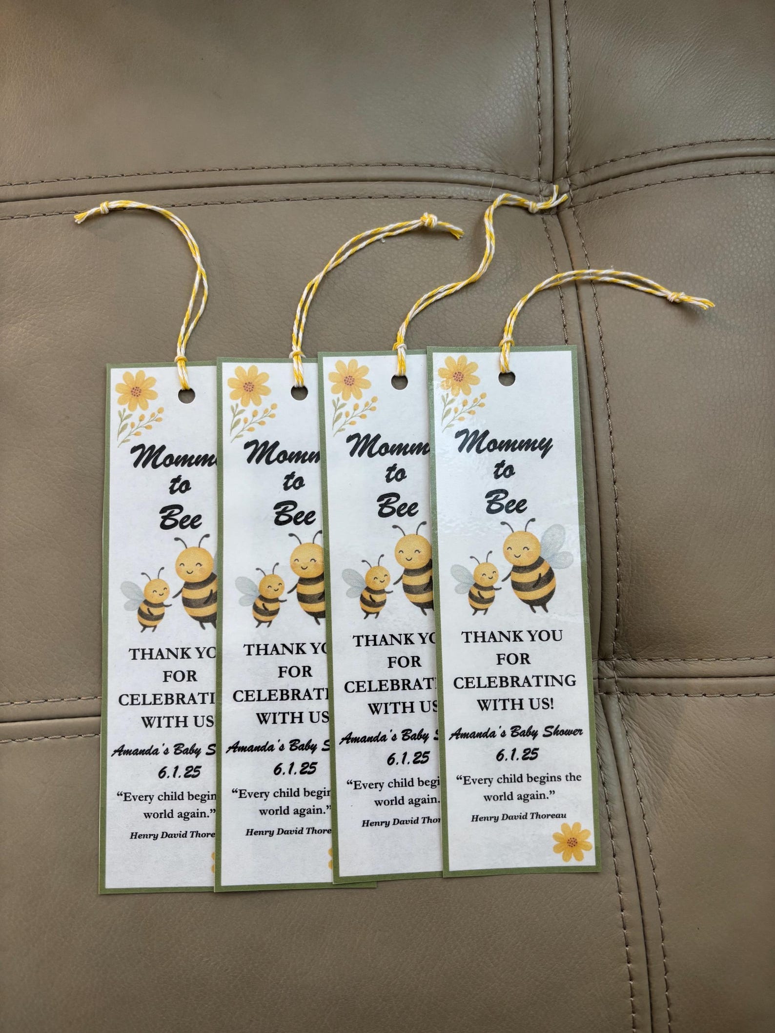 Personalized Laminated Bookmark Favors: Custom Event Keepsake - Etsy