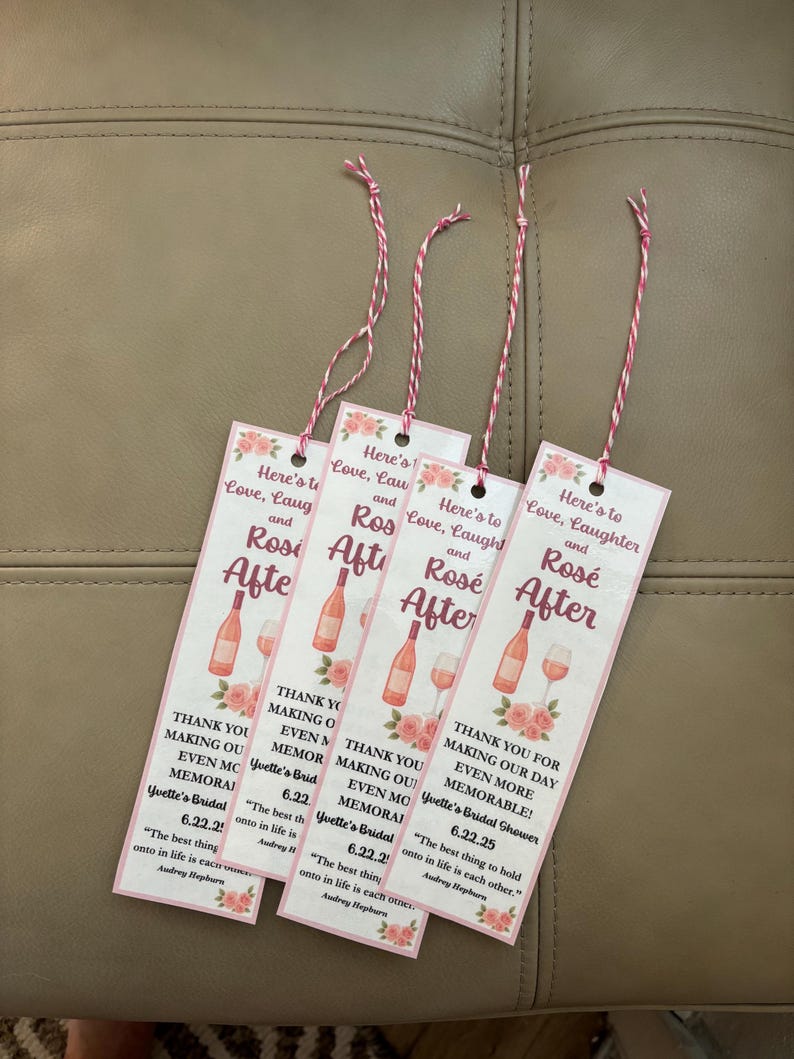 Personalized Laminated Bookmark Favors: Custom Event Keepsake - Etsy