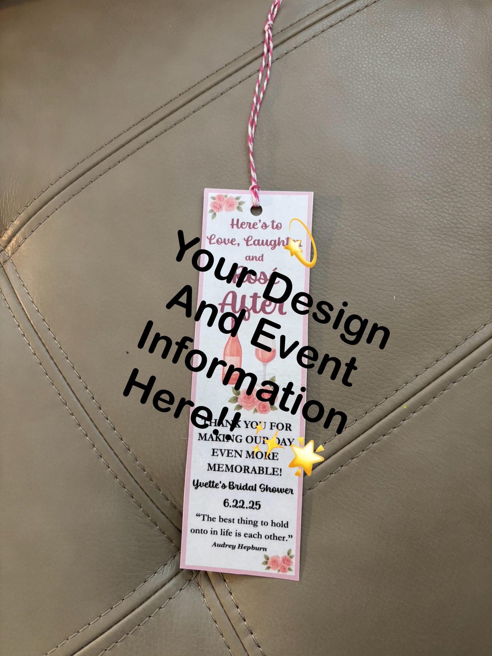 Personalized Laminated Bookmark Favors: Custom Event Keepsake - Etsy