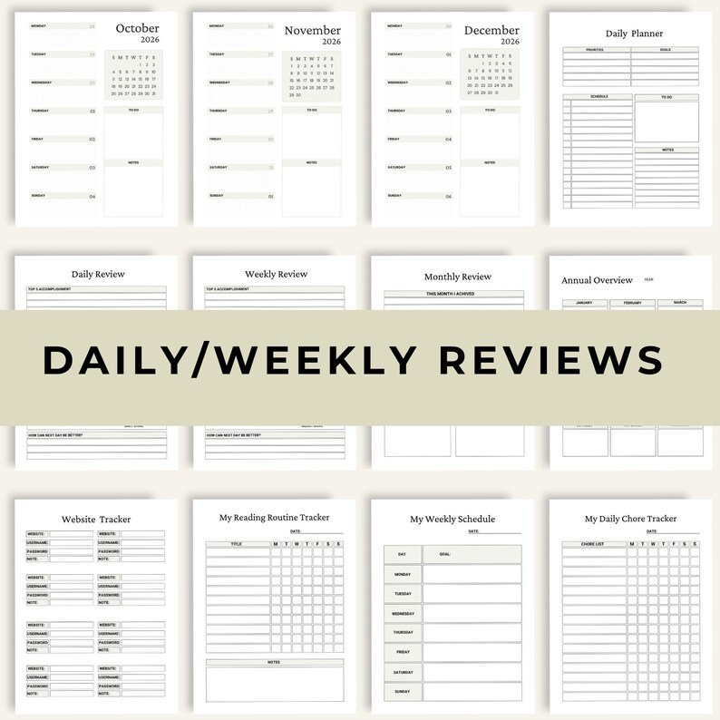 2026 Teacher Planner, Printable Classroom Organizer, Lessons , PLR ...
