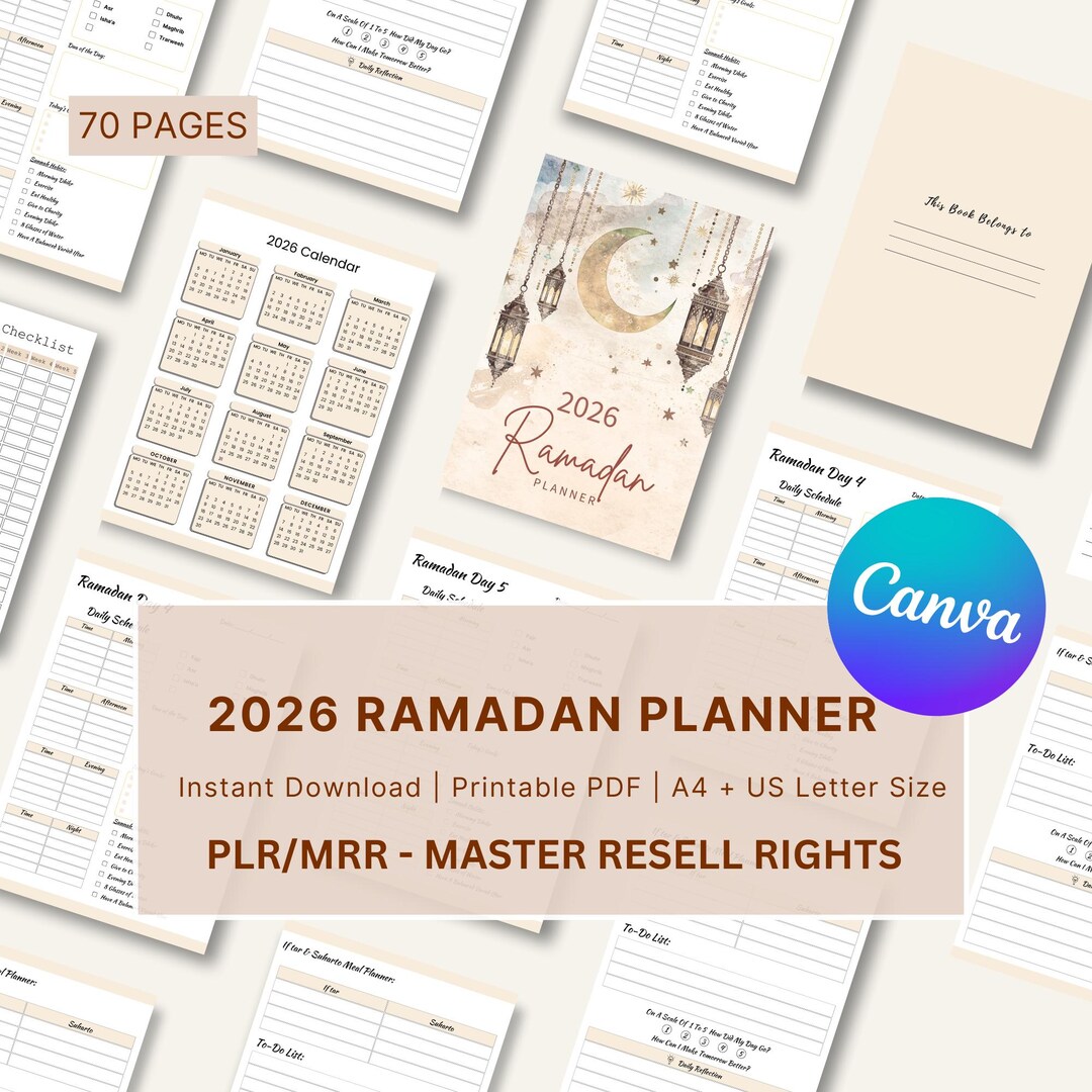 Ramadan Planner 2026, Digital Ramadan Journal PDF , Daily Planner ...