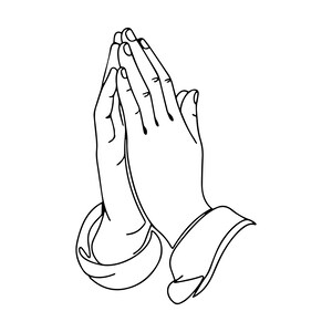 Mãos em Oração SVG PNG: Design minimalista para projetos espirituais ...