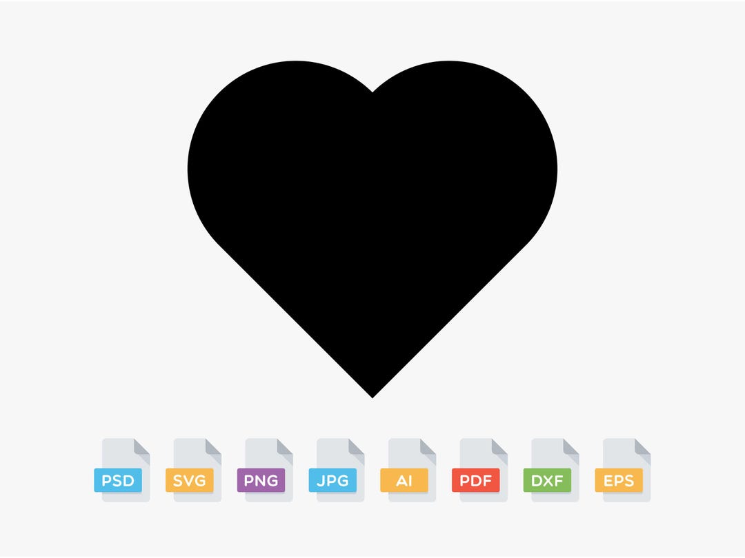 Solid Heart Svg, Heart Clipart, Love Svg, Heart Cut Files, Heart ...