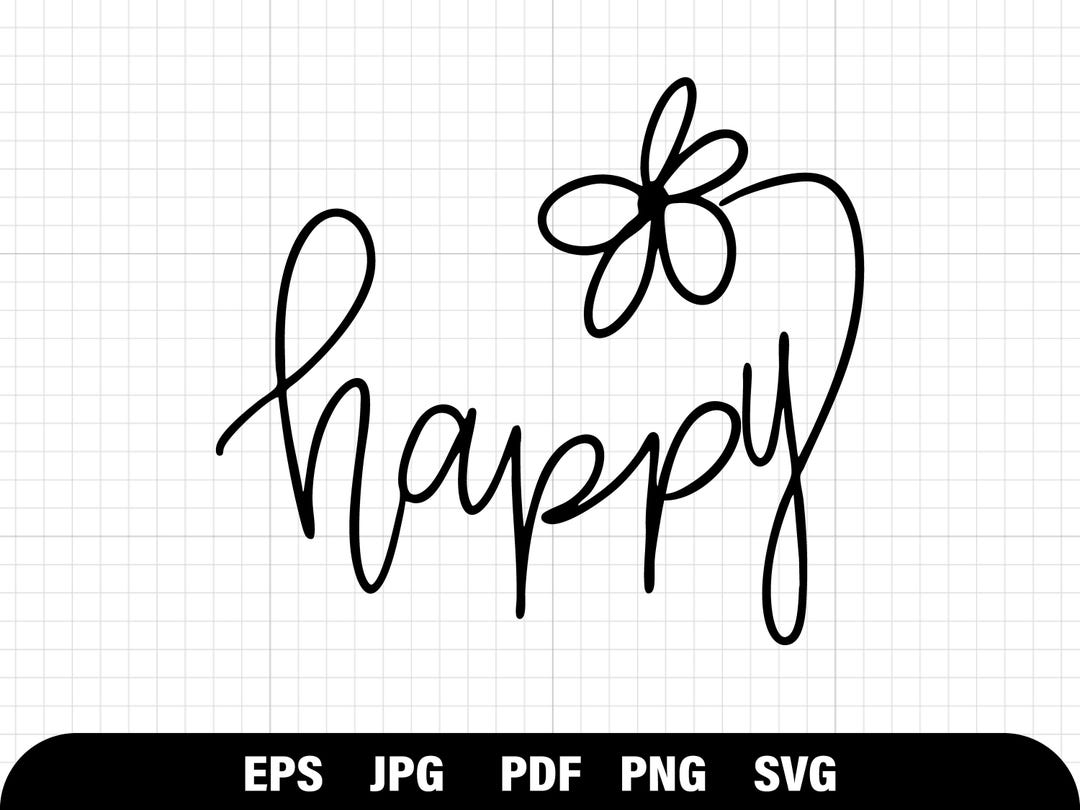 Happy SVG, Feel Good SVG, Mindfulness SVG, Life is Happy, Smile Svg ...