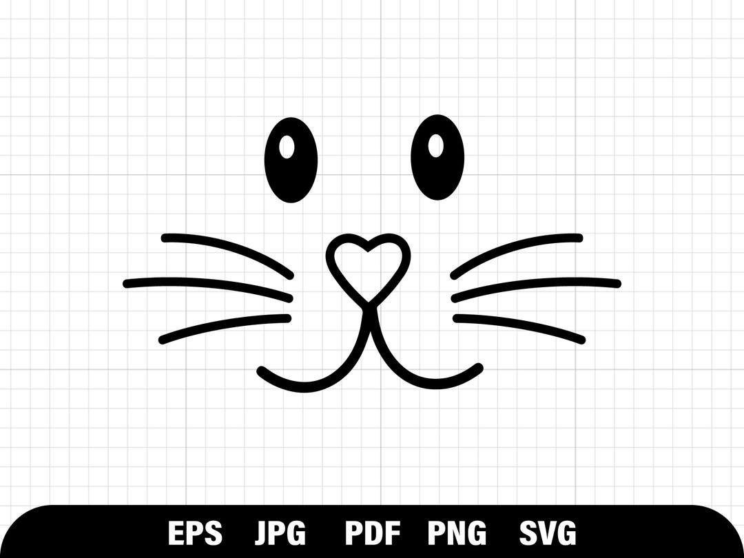 Bunny Face SVG, Digital Download, Svg, Jpeg, Png, Eps, Easter Bunny ...