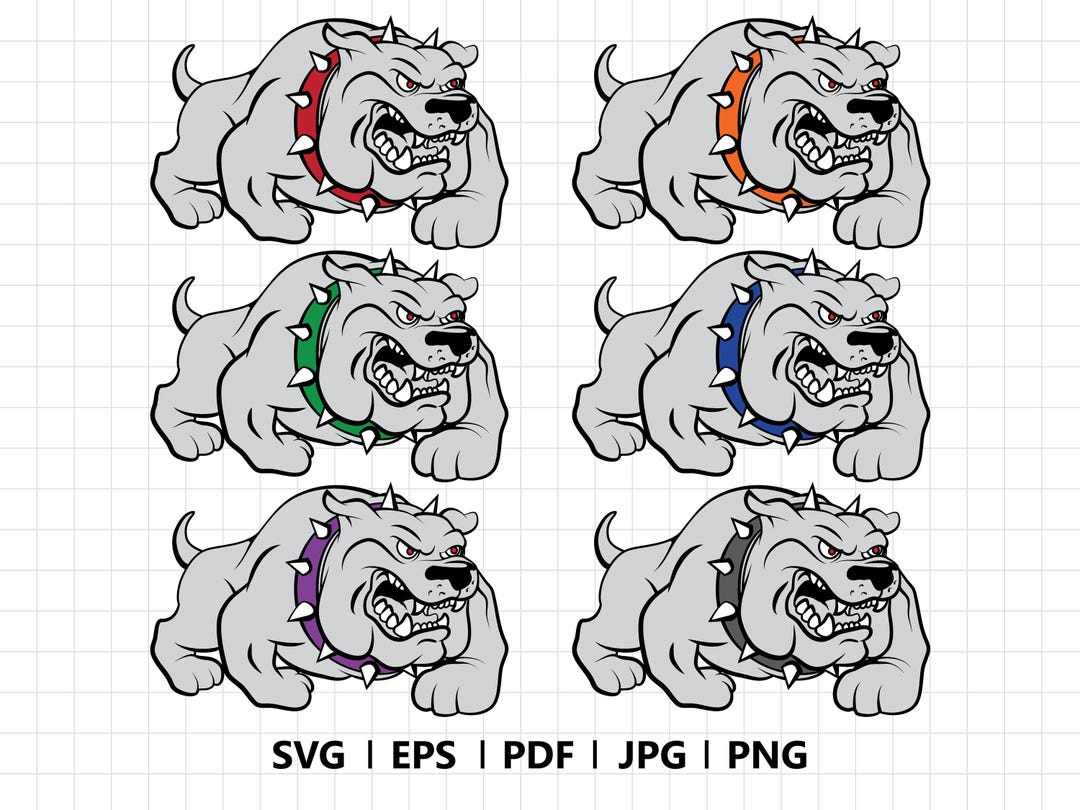 Bulldog Mascot | Digital Download | PNG SVG | Circuit Ready | Sublimation Ready | Instant ...