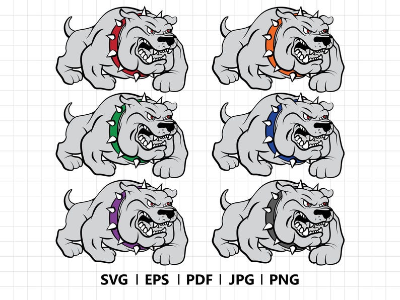 Bulldog Mascot | Digital Download | PNG SVG | Circuit Ready | Sublimation Ready | Instant ...