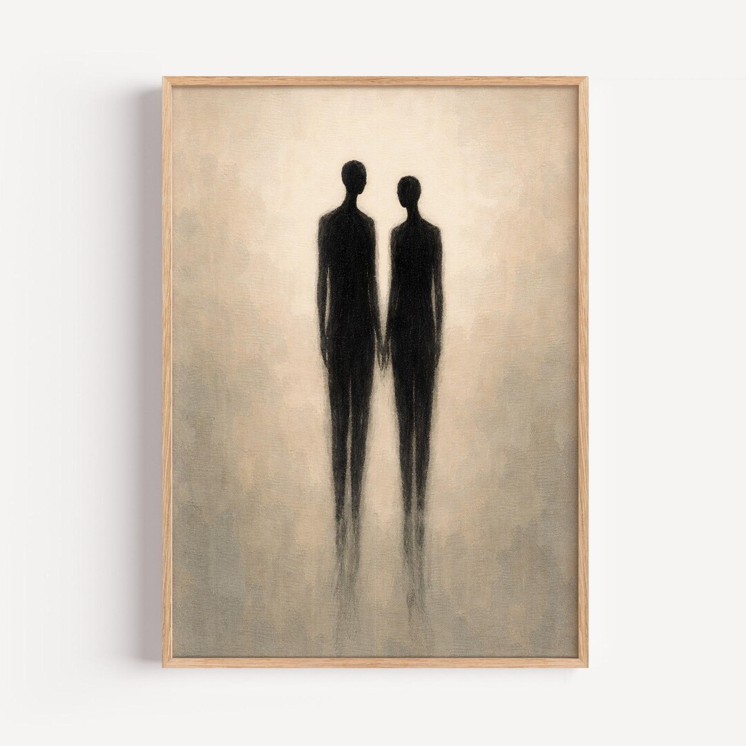 Minimalist Abstract Figurative Art Printable Couple Wall Art ...