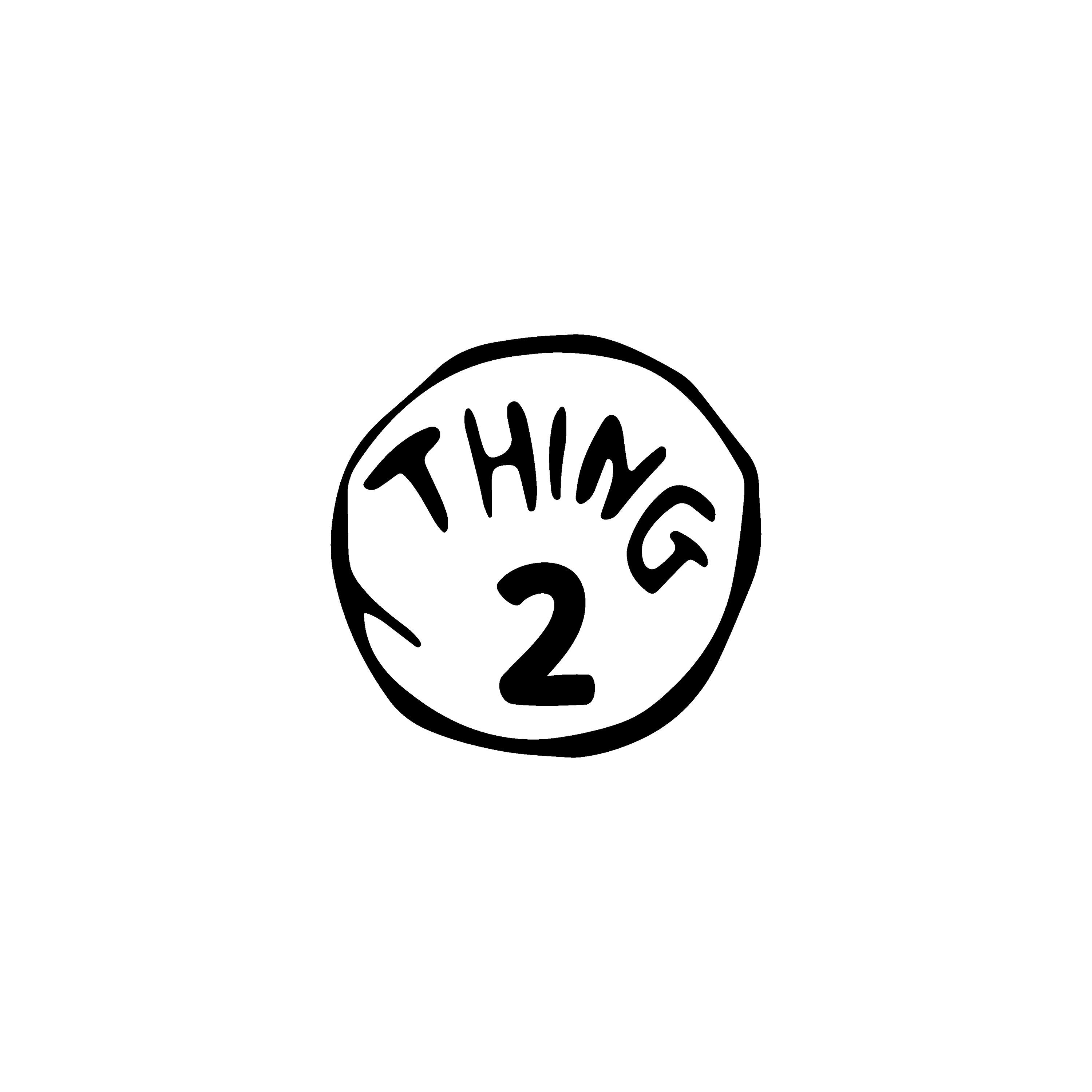 Thing 1-9 Clipart SVG Cut File (instant Download) - Etsy