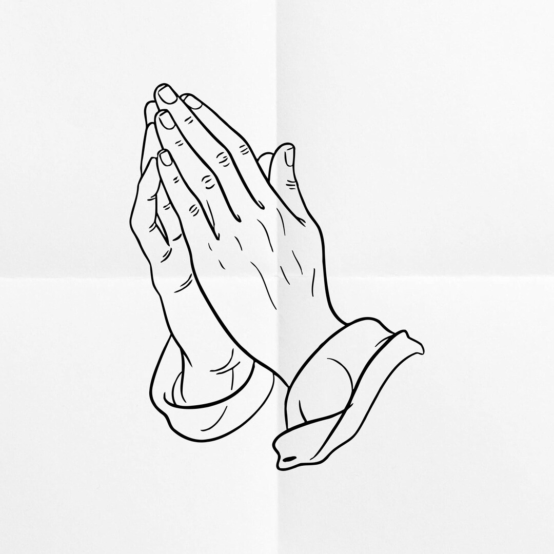 Mãos em Oração SVG PNG: Design minimalista para projetos espirituais ...
