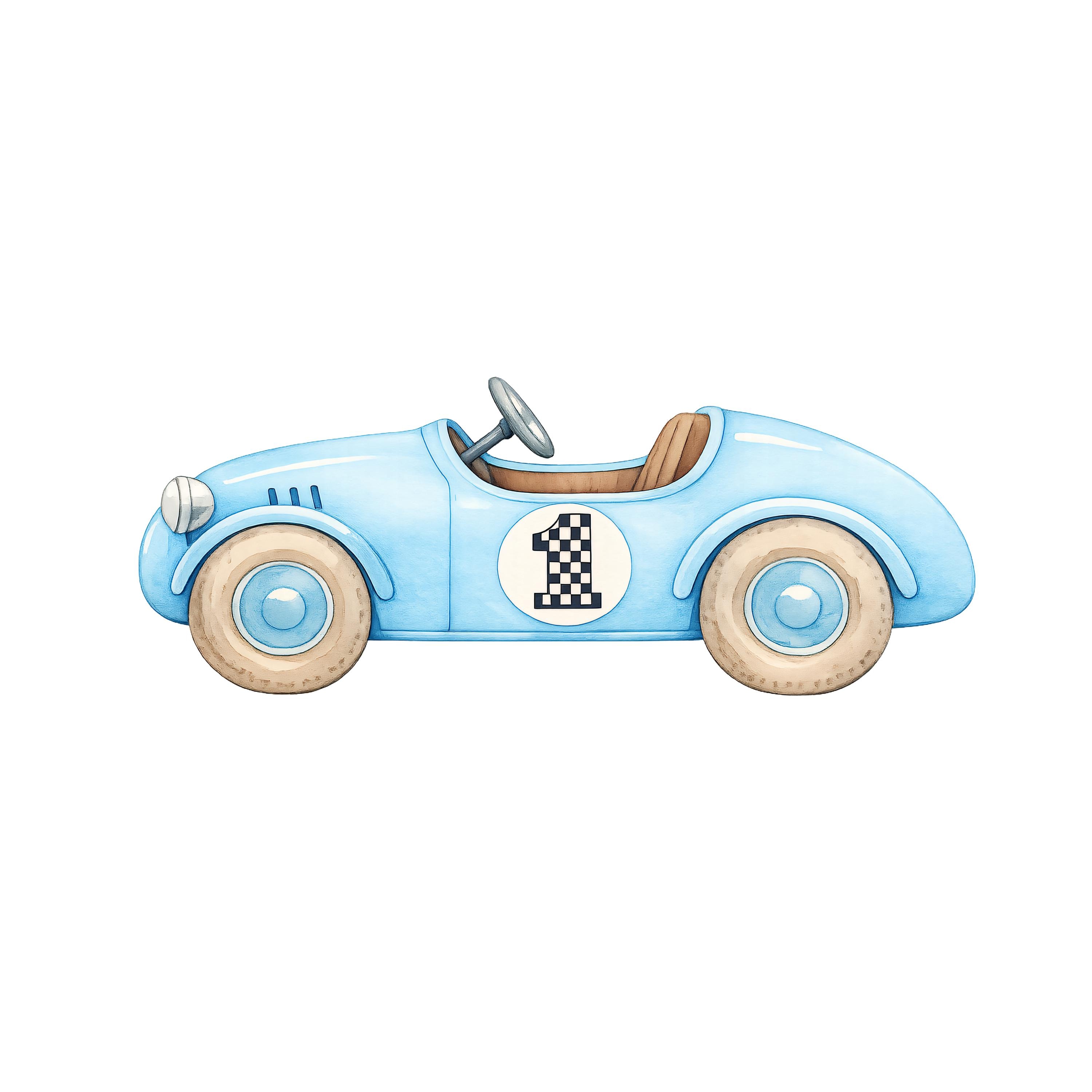 Vintage Race Car 1st Birthday PNG: Fast One Design (digital Download ...