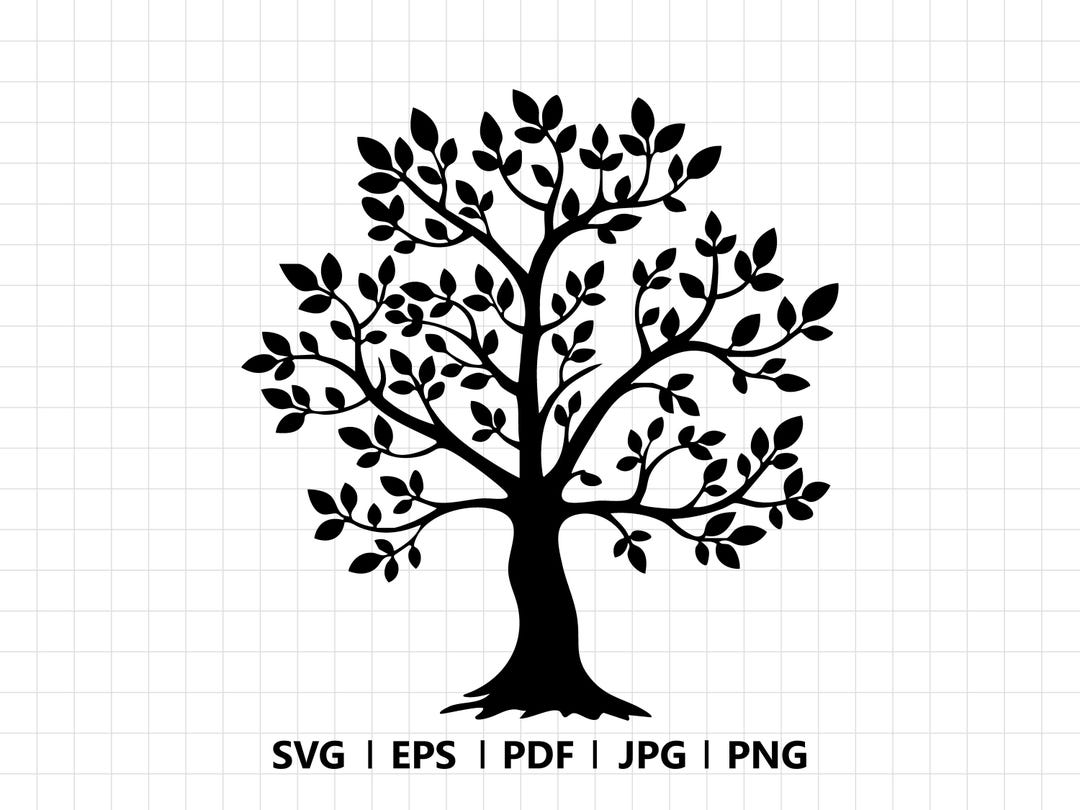 Hand Drawn | Tree of Life Svg (merged Leaves and Branches) PNG, PDF ...