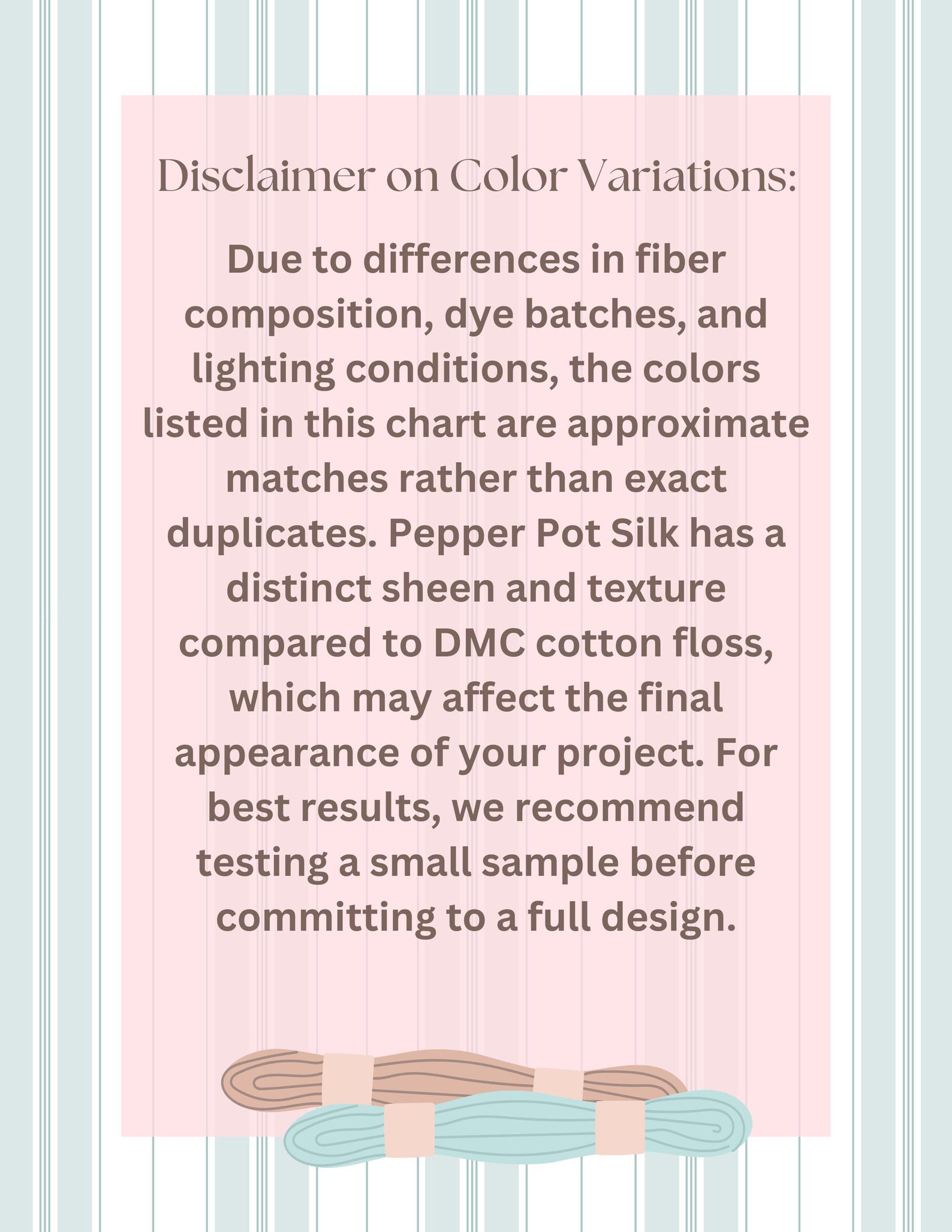 DMC to Pepper Pot Silk Floss Conversion Chart (digital Download) - Etsy