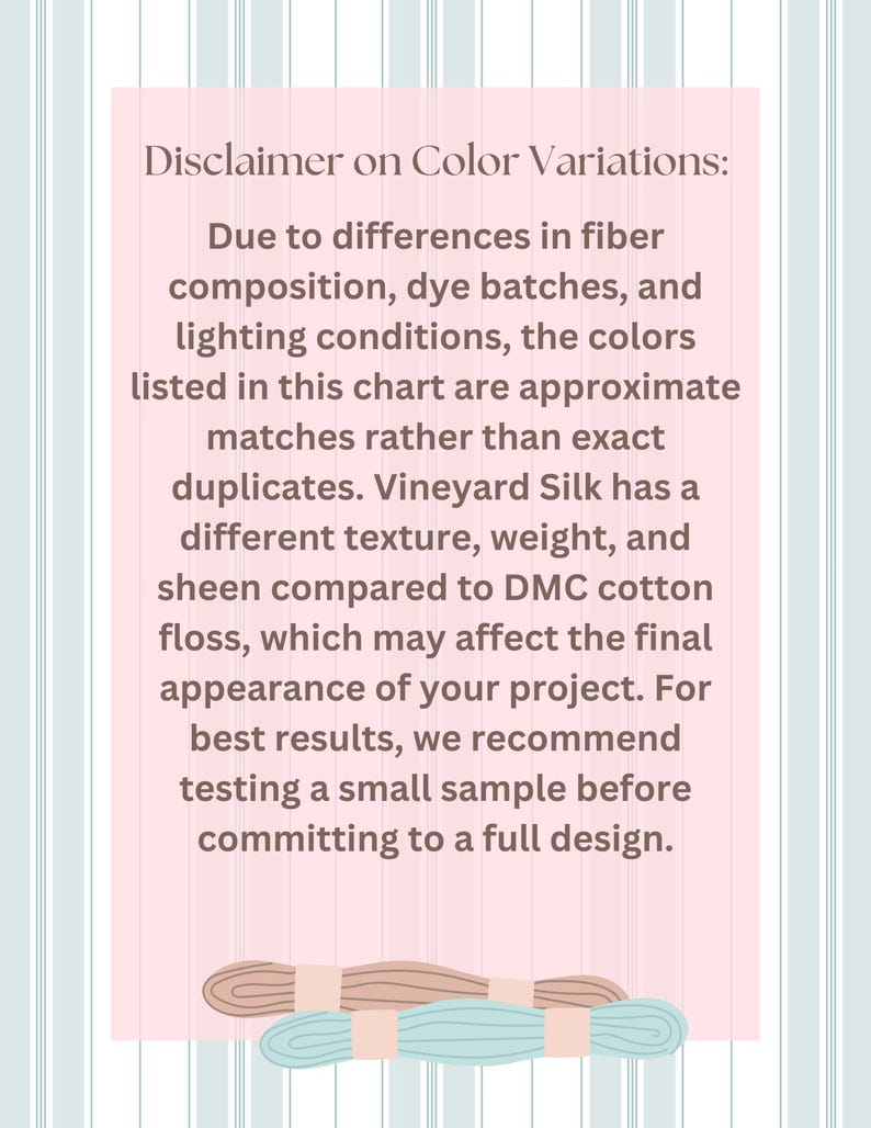 DMC to Vineyard Silk Conversion Chart: Needlepoint Thread Color Guide ...