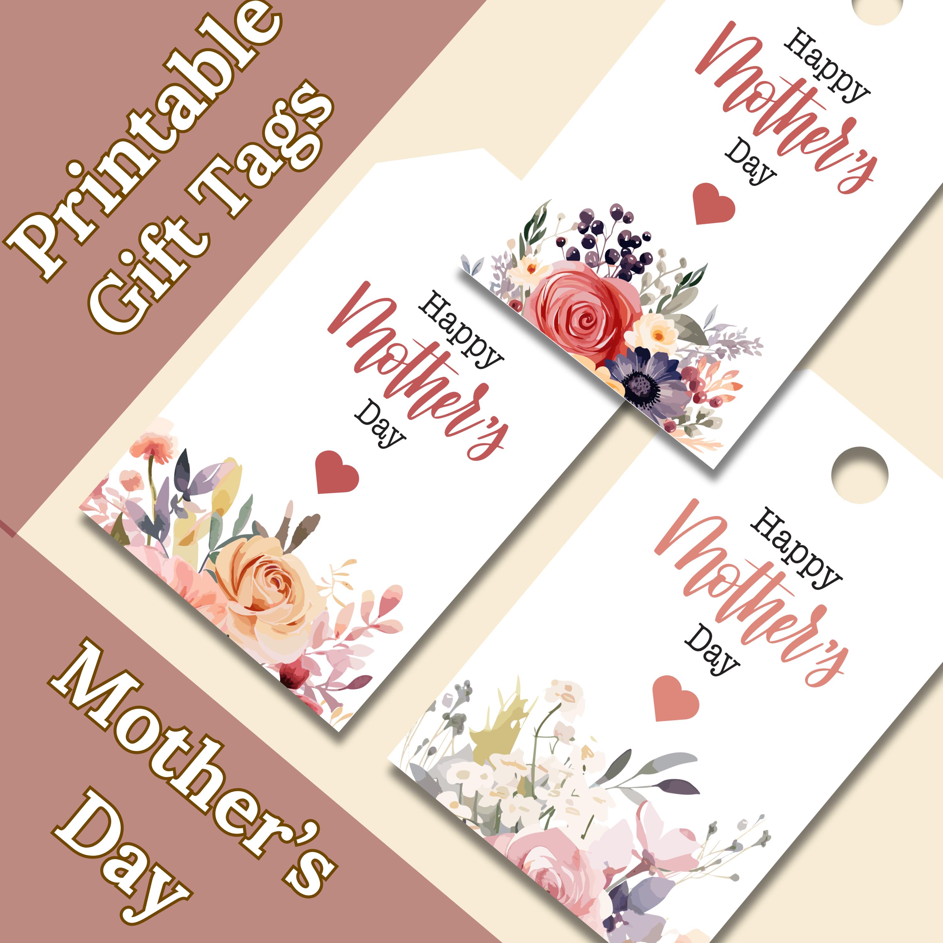 Floral Mother's Day Gift Tags | Watercolor Printable Set (instant ...